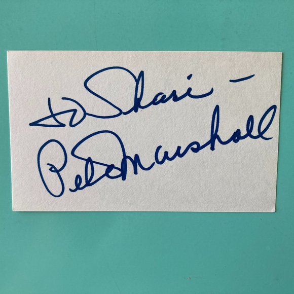 Autograph | Other | Peter Marshall Signed Inscribed 3x5 Index Card Host ...